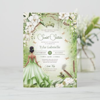 Princess Sweet 16 Frog Prince Birthday Invitation | Zazzle