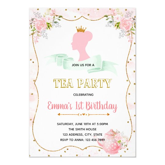 Princess tea birthday party invitation | Zazzle.com