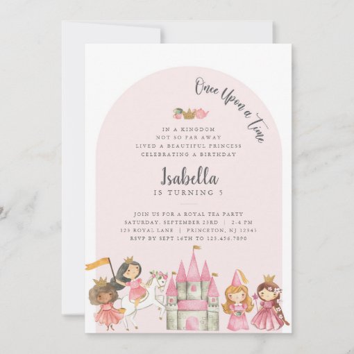 Princess Tea Party Birthday Invitation | Zazzle