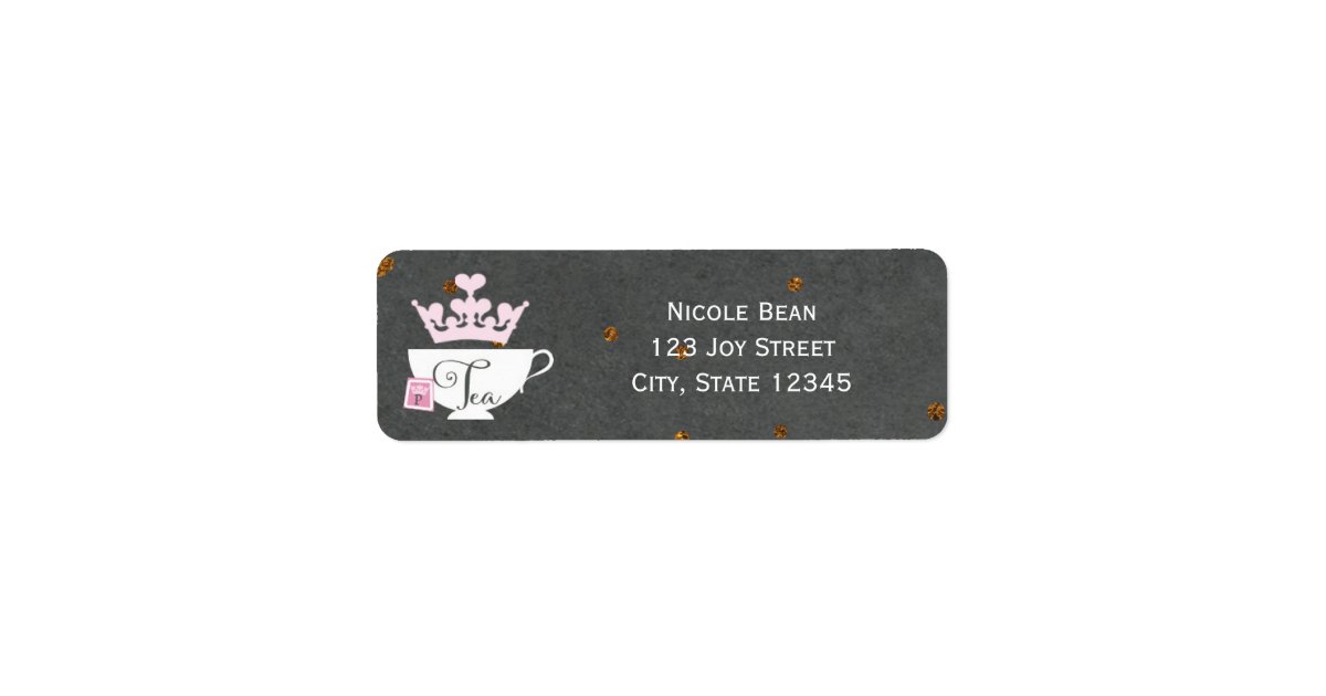 PRINCESS TEA PARTY Birthday Invitation Labels | Zazzle