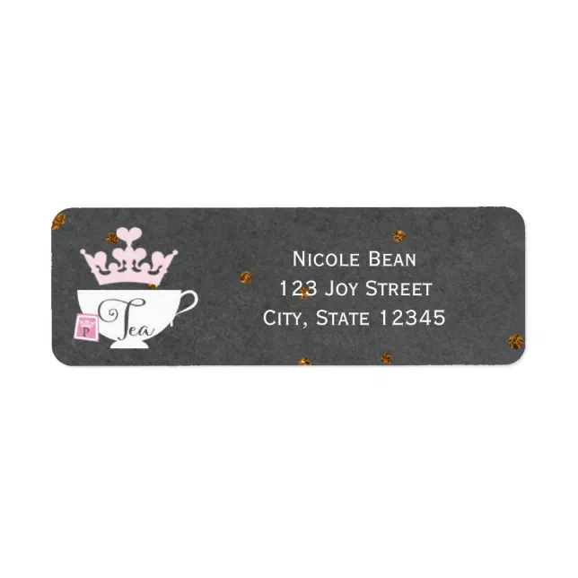 PRINCESS TEA PARTY Birthday Invitation Labels | Zazzle