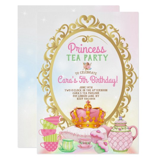 Princess Tea Party Birthday Party Invitation | Zazzle.com