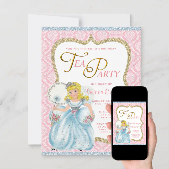 Princess Tea Party Invitation | Zazzle