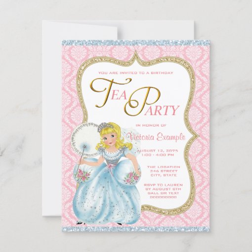 Princess Tea Party Invitation | Zazzle