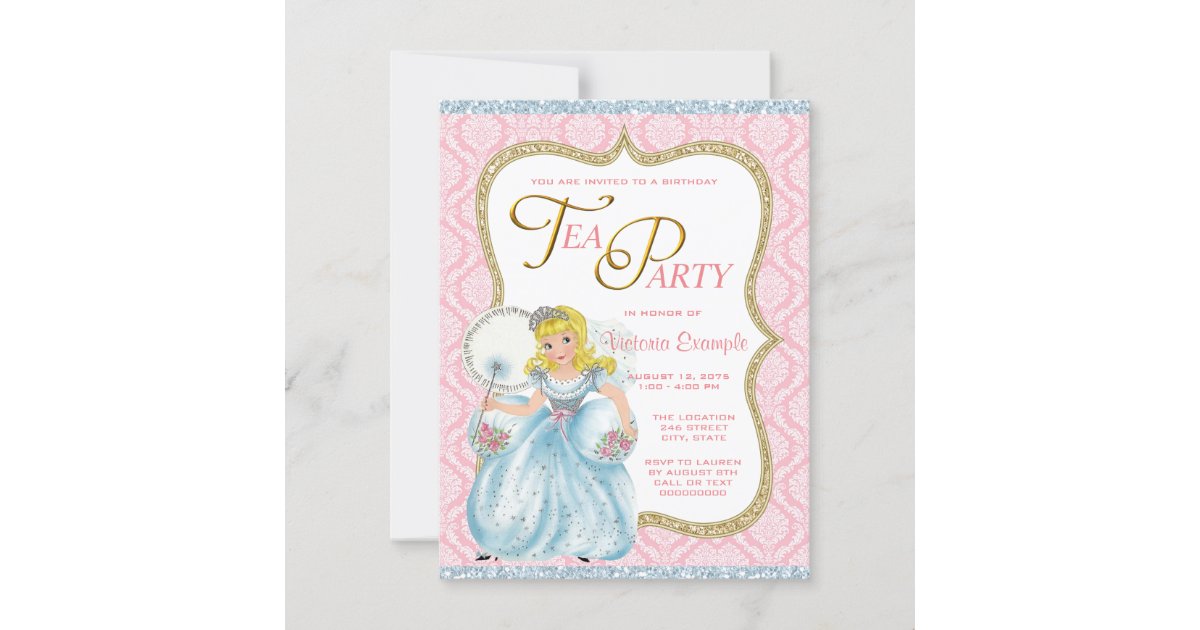 Princess Tea Party Invitation | Zazzle