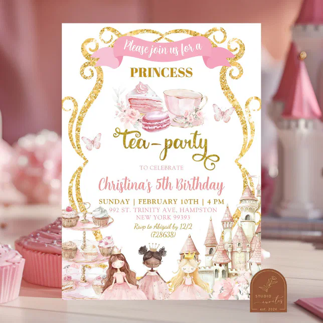 Princess Tea Party Invitation | Zazzle