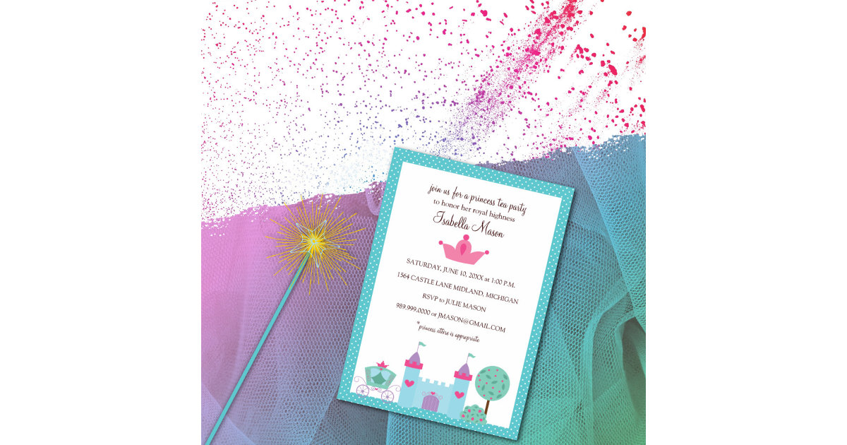 Princess Tea Party Invitations | Zazzle