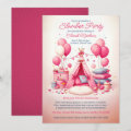 Princess Teepee & Pillows Slumber Birthday Party Invitation | Zazzle