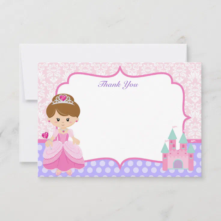 Princess Thank You Cards | Zazzle