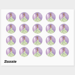 Princess Tiana Classic Round Sticker | Zazzle