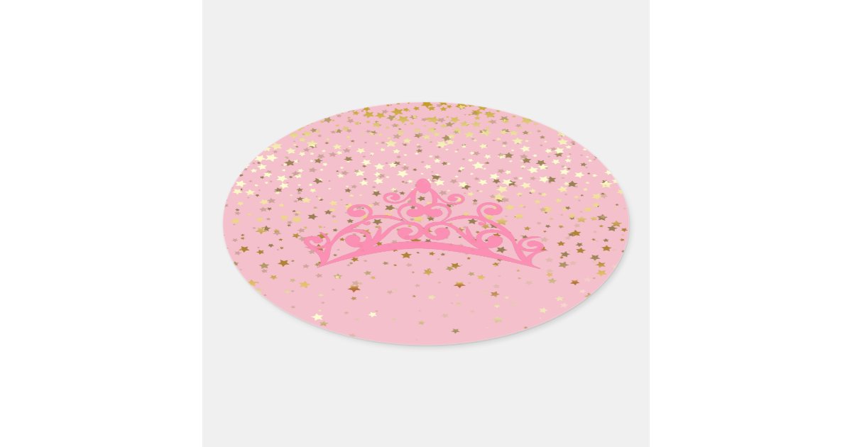 Princess Tiara & Stars Stickers | Zazzle