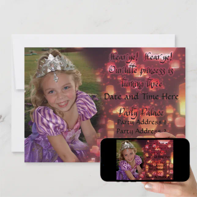 Princess Turning 3 Invitations for Birthday | Zazzle