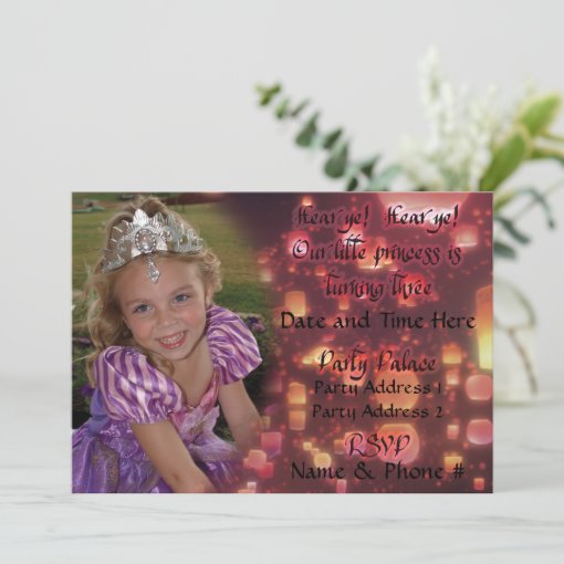 Princess Turning 3 Invitations for Birthday | Zazzle
