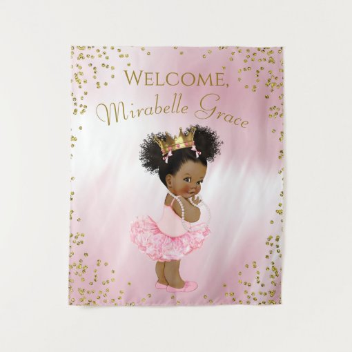 Princess Tutu Baby Shower Backdrop Banner | Zazzle