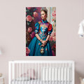 Princess with silver crown poster | Zazzle
