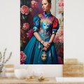 Princess with silver crown poster | Zazzle