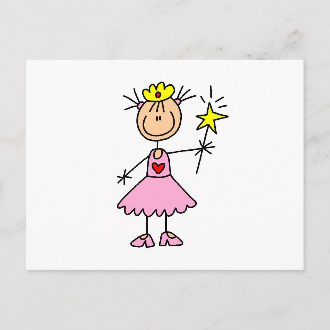 Princess With Wand Postcard | Zazzle