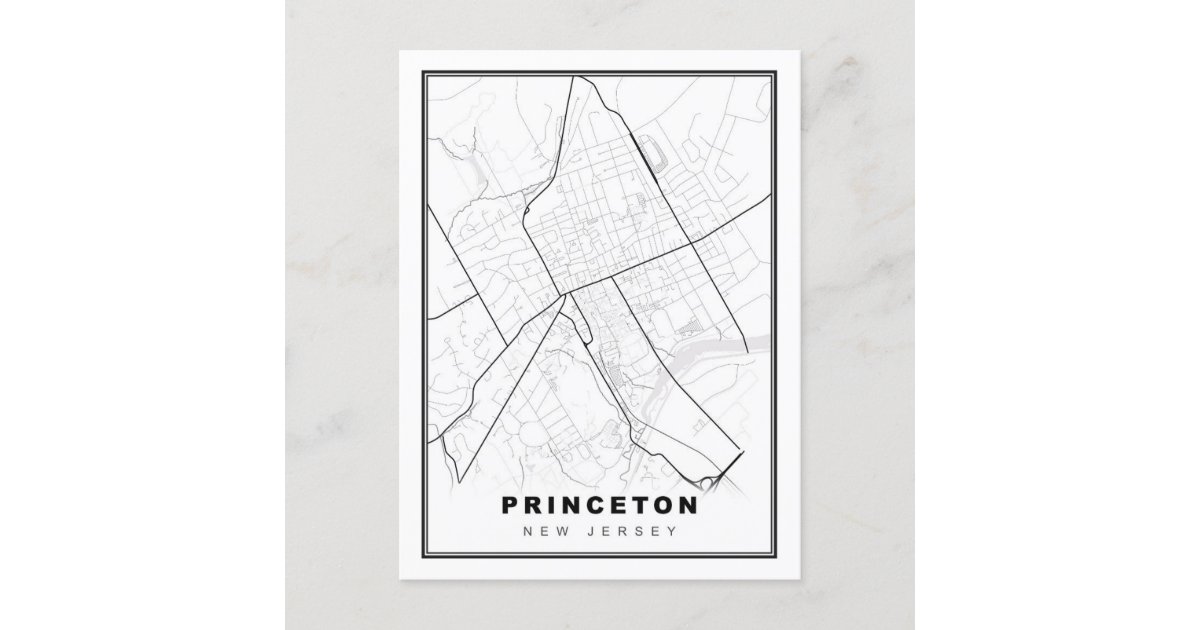Princeton Map Postcard | Zazzle