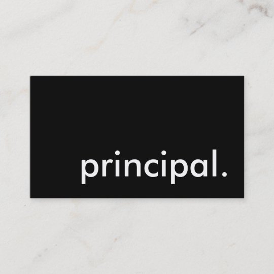 principal. business card | Zazzle.com