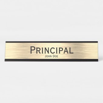 Principal Desk Name Plate | Zazzle