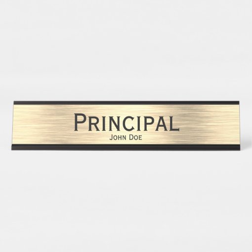 Principal Desk Name Plate | Zazzle