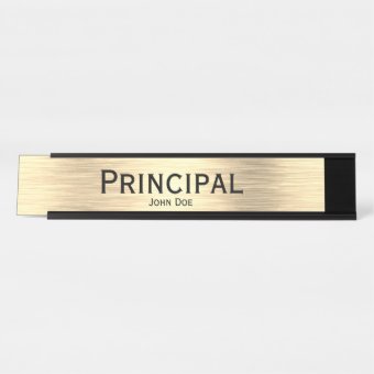 Principal Desk Name Plate | Zazzle