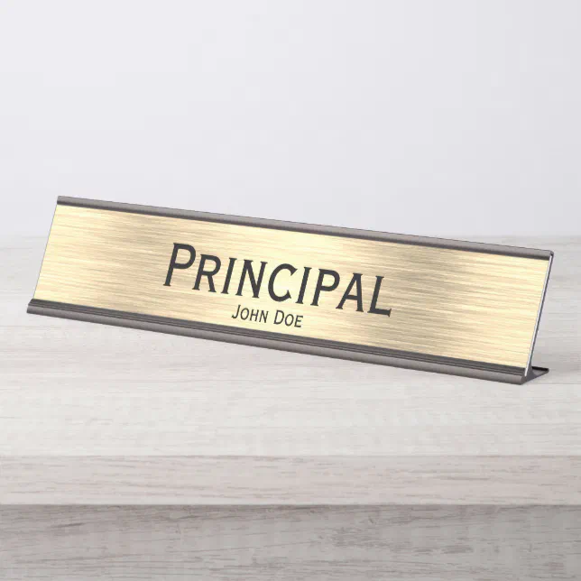 Principal Desk Name Plate | Zazzle