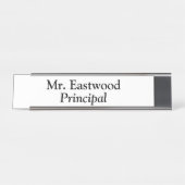 Principal In White Desk Name Plate | Zazzle
