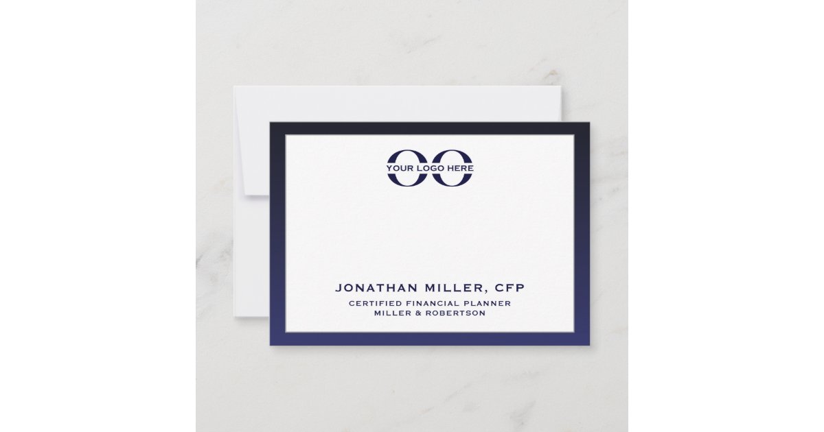 Print and Digital Format Corporate Logo Note Card | Zazzle