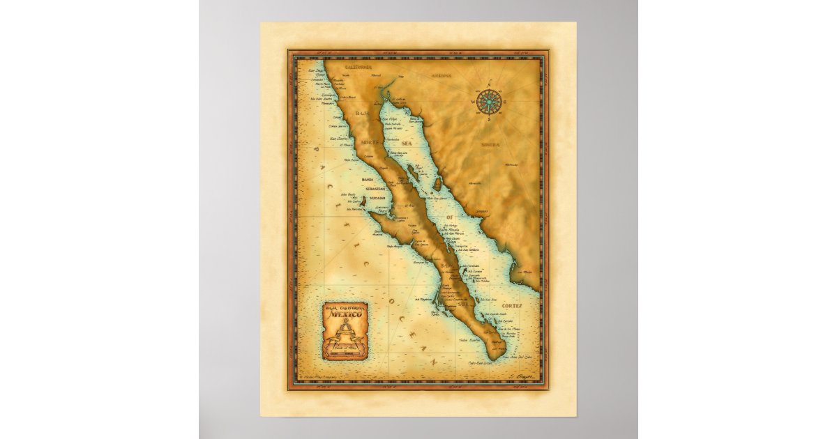 Print, Baja 16 x 20 Poster | Zazzle