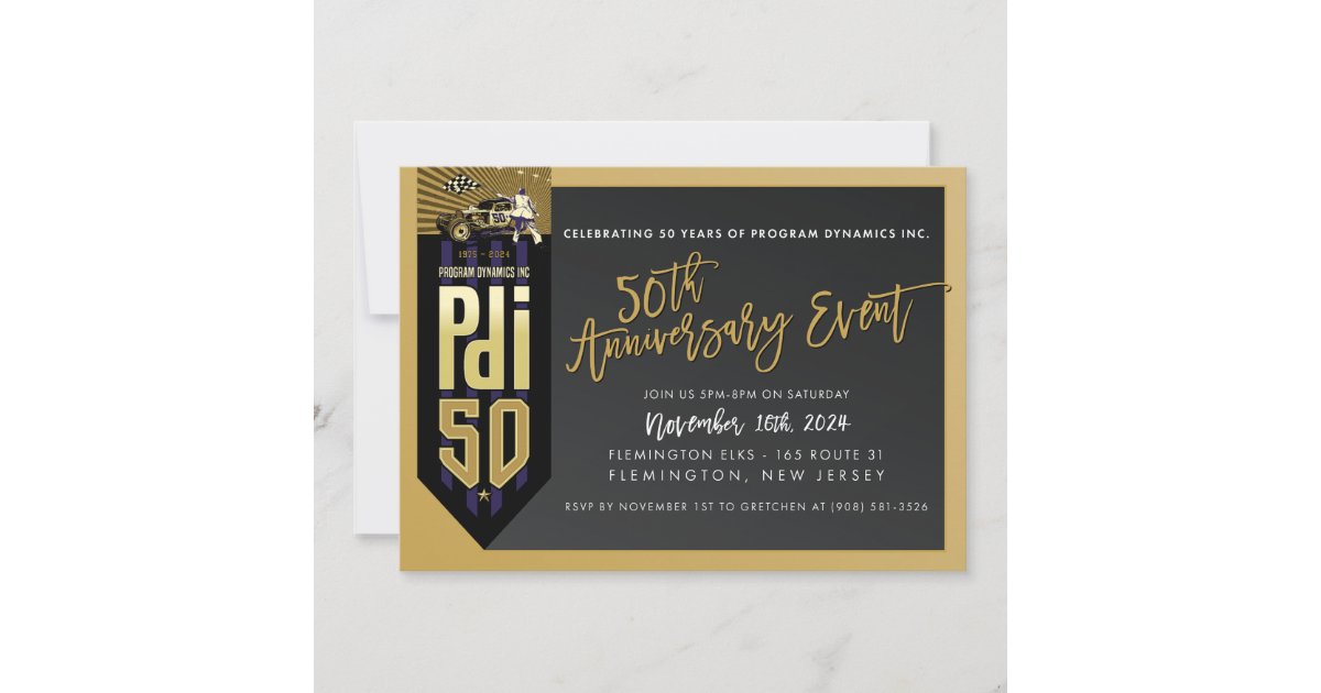 PRINT ORDER for Gretchen - PDI 50th Anniversary Invitation | Zazzle