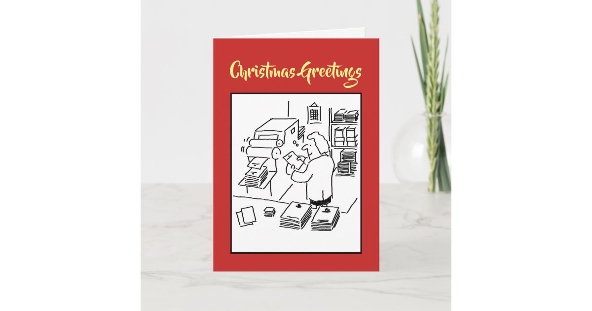 Print Room Printers Christmas Card | Zazzle