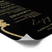 Printable 4x9 Wedding Menu Card For Plate Poster | Zazzle