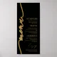 Printable 4x9 Wedding Menu Card For Plate Poster | Zazzle