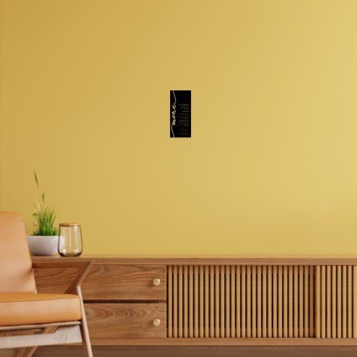 Printable 4x9 Wedding Menu Card For Plate Poster | Zazzle