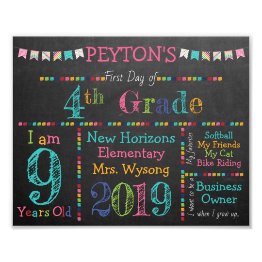 Printable Back to School Signs - All Grades Custom | Zazzle.com