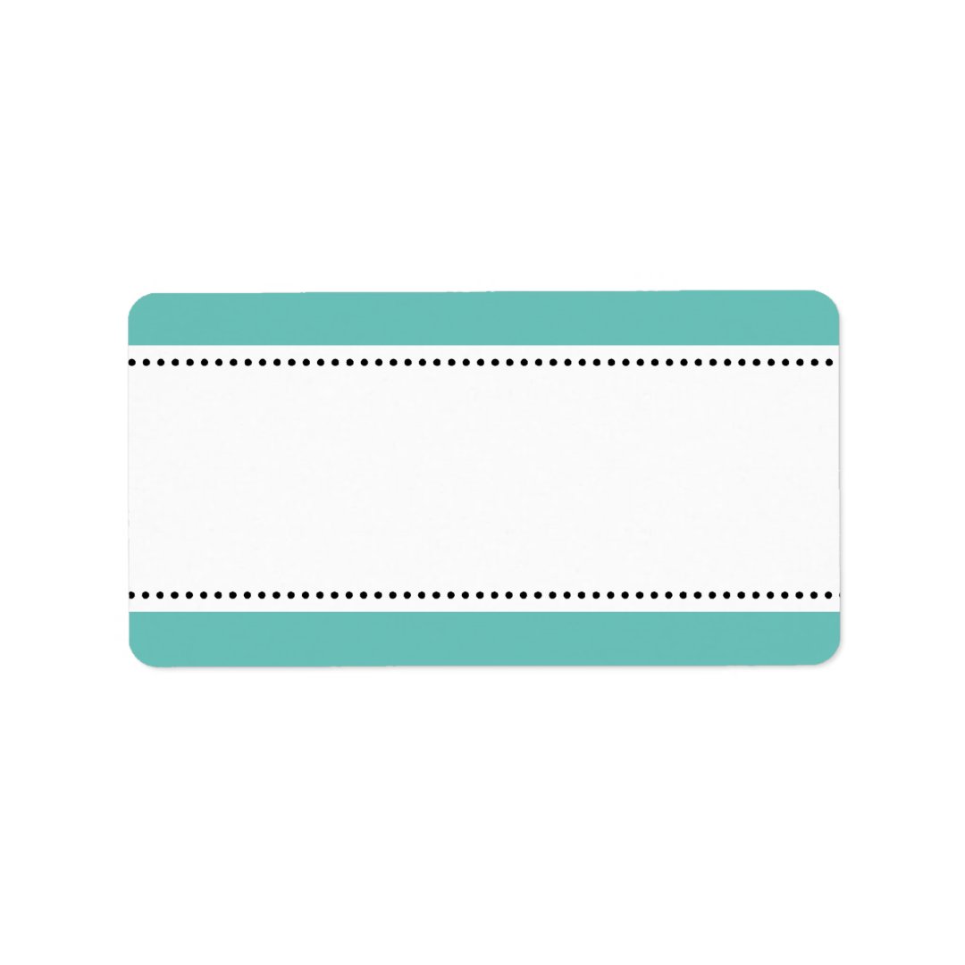 Printable blank address labels with colored border | Zazzle