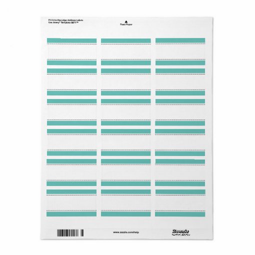 Printable blank address labels with colored border | Zazzle
