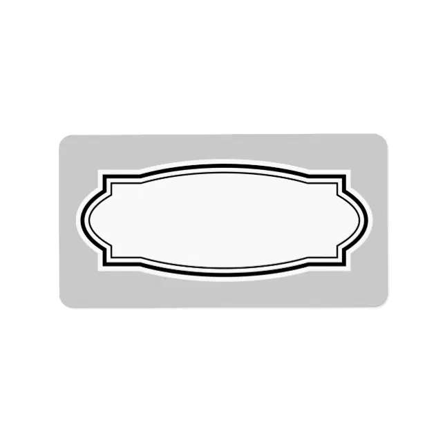Printable blank address labels with stylish border | Zazzle