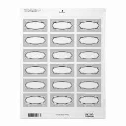Printable blank address labels with stylish border | Zazzle
