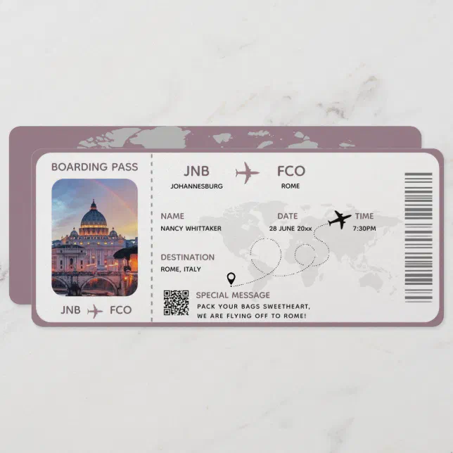 Printable Boarding Pass Airline Ticket Card | Zazzle
