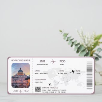 Printable Boarding Pass Airline Ticket Card | Zazzle