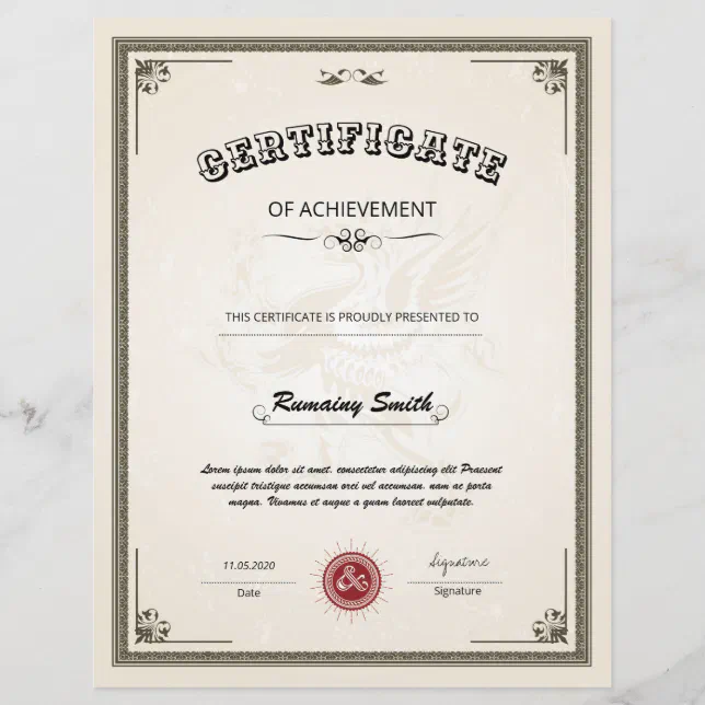 Printable Certificate Template | Zazzle