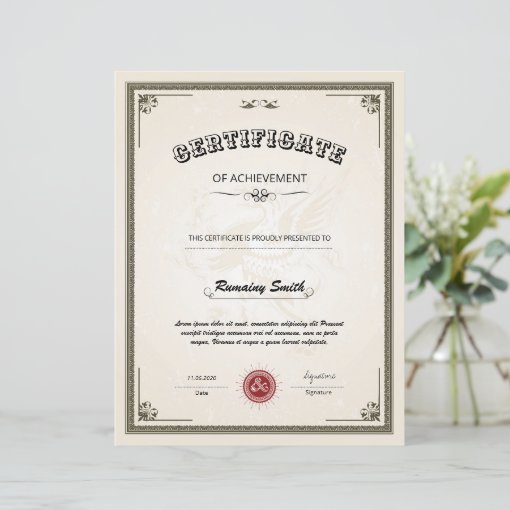 Printable Certificate Template | Zazzle