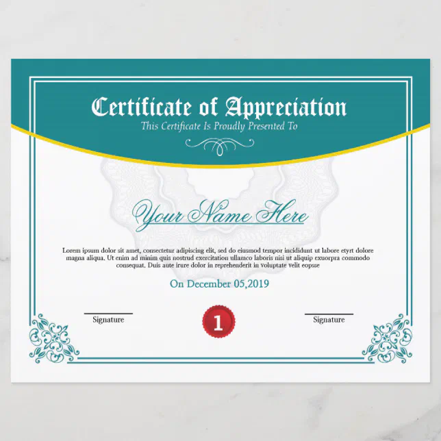 Printable Certificate Template | Zazzle