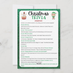 Printable Christmas Game | Christmas Trivia Game Holiday Card | Zazzle