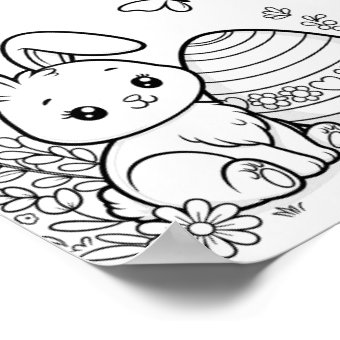 Printable Easter Coloring Pages For Kids Poster | Zazzle