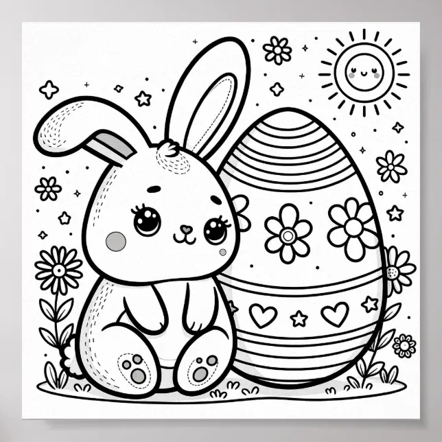 Printable Easter Crafts For Kids Poster | Zazzle