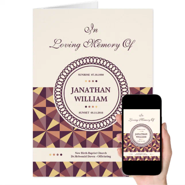 Printable Funeral Program Template | Zazzle