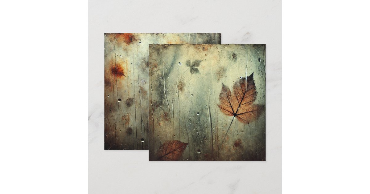 Printable Grungy Autumnal Window Scrapbook Paper Invitation | Zazzle